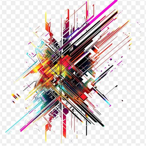 premium psd glitch invitation with distorted graphics and abstract