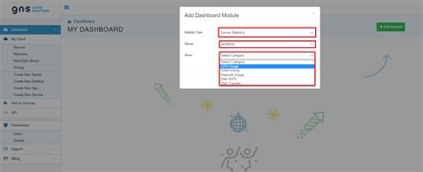 Create Module In Dashboard Server Statistics Gns