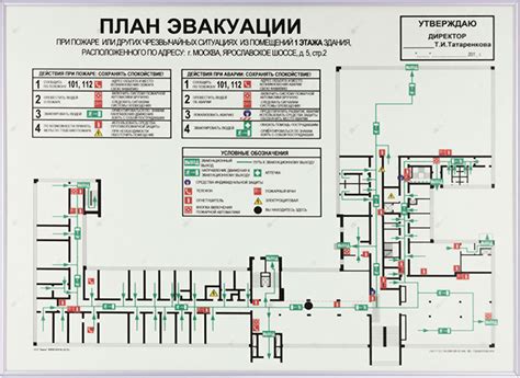 Заказать разработку и изготовление плана эвакуации при пожаре Цена от 1550 рублей