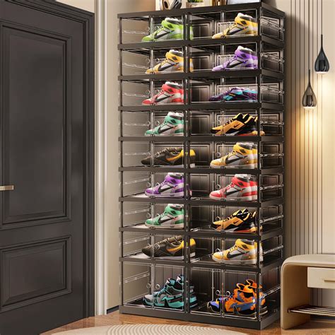 Cimlord 9 Tier Foldable Shoe Rack For Closet Entryway 18