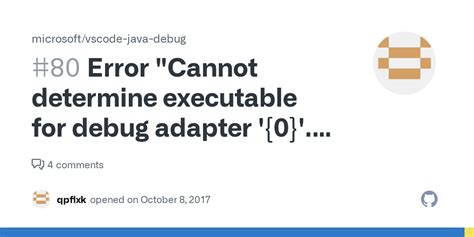 Error Cannot Determine Executable For Debug Adapter 0 When