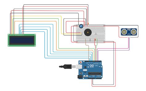 Circuit Design Social Distancing Device Tinkercad