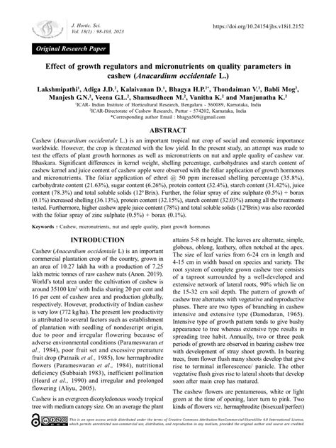 Pdf Effect Of Growth Regulators And Micronutrients On Quality