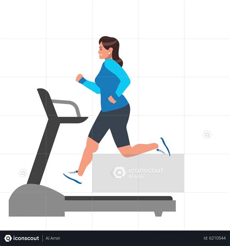 Woman Running On Treadmill Animation Free Download Miscellaneous