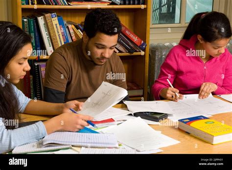 Education High School Classroom Mathematics Or Science Male And Female