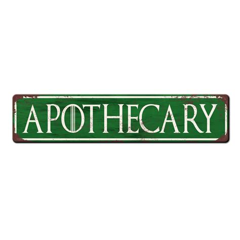 Apothecary Vintage Style Metal Sign Herbal Medicinal Cabinet Décor