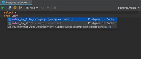Code Completion Features Datagrip