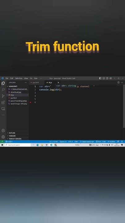 Trim Function Use In Javascript Html5 Interview Youtube