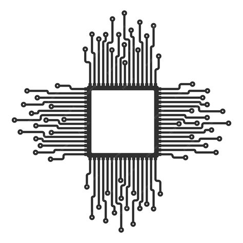 Premium Vector Ai Cpu Gpu Microchip Icon Machine Learning Micro Chip