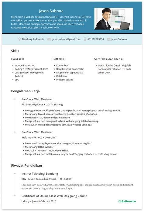 Contoh Cv Freelance Lengkap Dengan Surat Lamaran Kerja And Cara