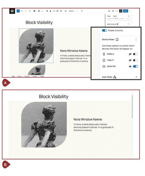 Making Block Content Hide Or Appear In Wordpress