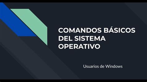 Comandos De La Terminal Windows Youtube