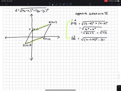 Solved Coordinate Geometry Determine Whether The Points Are The Vertices Of A Parallelogram Use