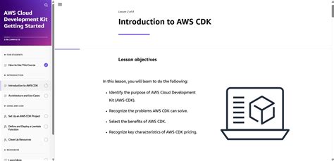 AWS Cloud Development Kit CDK Getting Started Tutorials Dojo