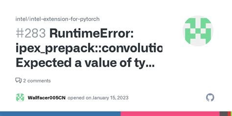 Runtimeerror Ipexprepackconvolutionprepack Expected A Value Of Type List Int For