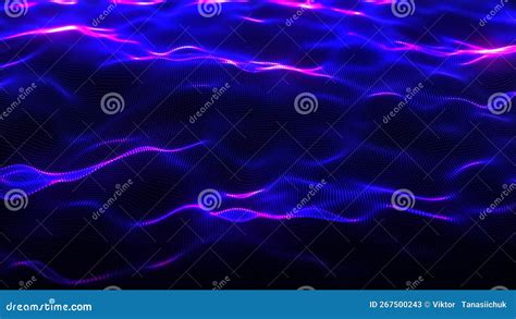 Technology Background Abstract Digital Particle Wave Futuristic