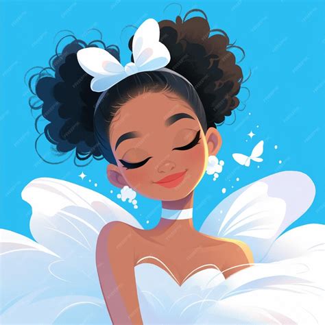 Premium Vector African American Girl In Her Teens Learning Ballet