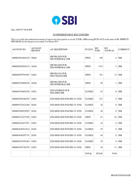 Deposit Interest Certificate 22103027 Pdf
