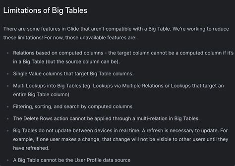 performance glide table with row owner vs big table ask for help
