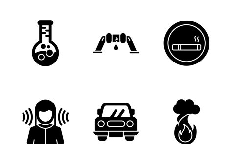 Pollution Vector Icon Set 17358324 Vector Art At Vecteezy