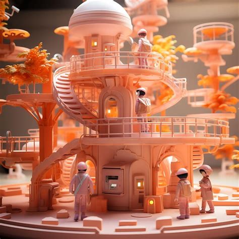 Premium Ai Image Photoshoot With Tilt Shift Style Of Twins Exploring An Augmented Realit