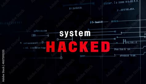 Visual Representation Of System Hack Digital Security Breach With Code And Alert Message