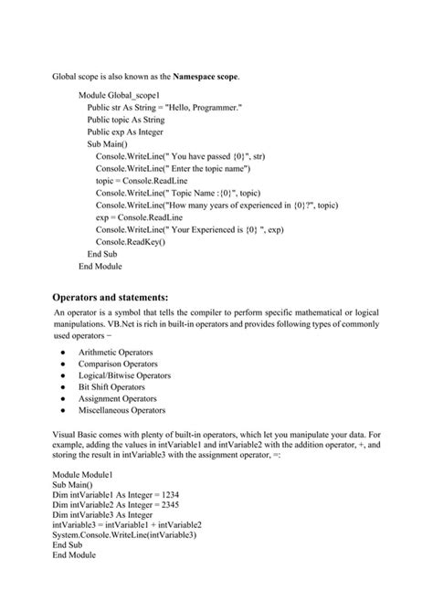 unit ii introduction to visual programming pdf