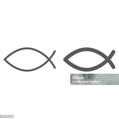 기독교 물고기 라인과 문양 아이콘 종교 및 상징 예 수 물고기 기호 벡터 그래픽 흰색 바탕에 선형 패턴 0명에 대한 스톡 벡터 아트 및 기타 이미지 Istock