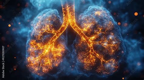 3d Lungs With Ventilation Perfusion Scan A Realistic Depiction Of A