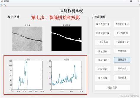 matlab 裂缝图像识别参数分析 裂缝matlab行投影列投影 csdn博客
