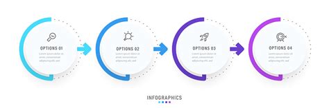 벡터 인포 그래픽 라벨 디자인 템플릿 아이콘과 4 옵션 또는 단계 프로세스 다이어그램 프리젠 테이션 워크 플로우 레이아웃 배너 순서도 정보 그래프에 사용할 수 있습니다 0