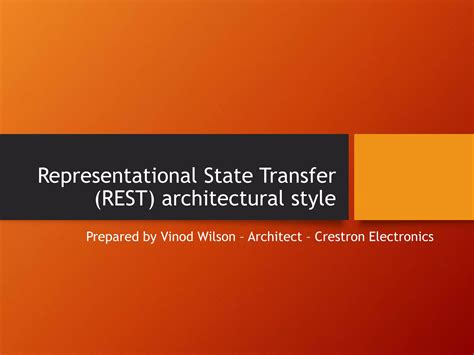 Representational State Transfer Rest Architectural Style11 Ppt