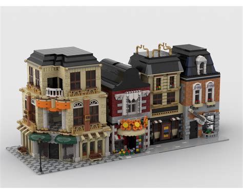 Lego Moc Modular Street Build From 4 Mocs By Gabizon Rebrickable