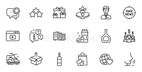 Outline Set Of Loyalty Points Salary Employees And Vip Table Line Icons For Web Application