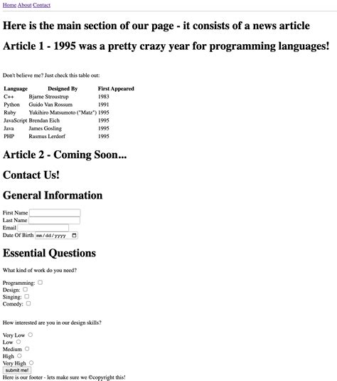 Github Skinnytwinvale Html Forms Tables In This Exercise We Used More Attributes And Tags In