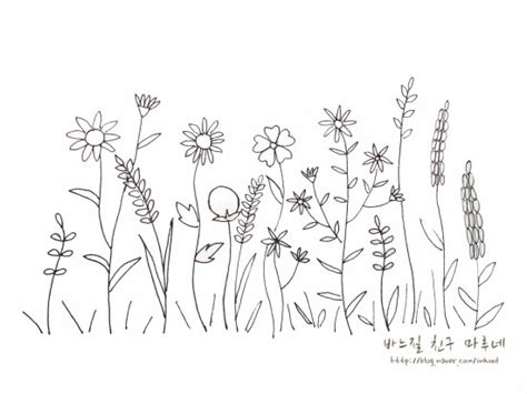 자수초보와 함께 자수배우기 10 들꽃자수 보리이삭 수놓기도안공유 네이버 블로그