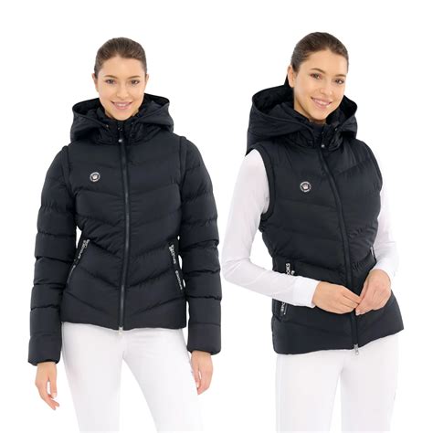 Spooks Elanie Ladies 2 In 1 Quilted Gilet Jacket Navy