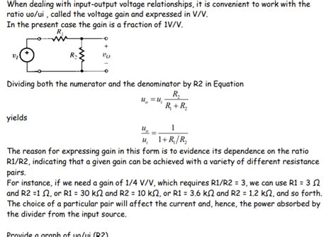 Solved When Dealing With Input Output Voltage Relationships