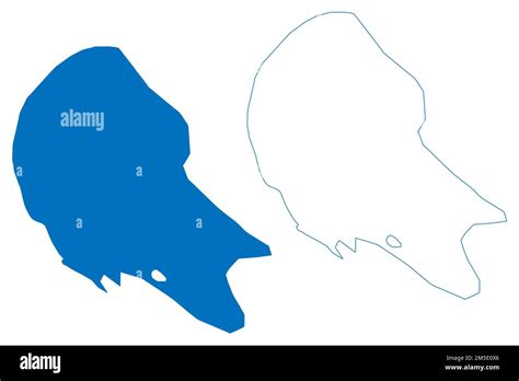 Lake Assal Africa Republic Of Djibouti Map Vector Illustration