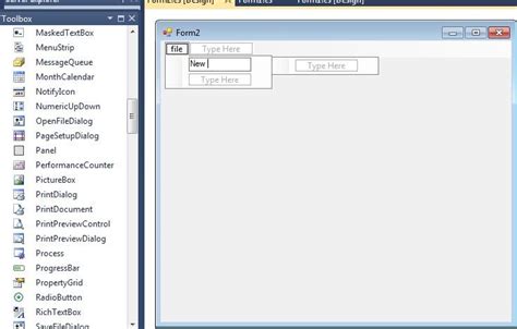 Creating Top Level Menu In C