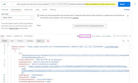 Azure Unable To Retrieve Online Meetings Data Using Microsoft Graph Api Stack Overflow