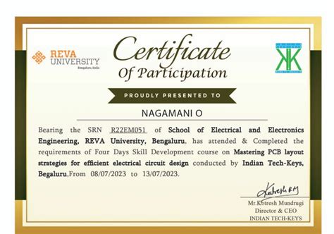 Nagamani O On Linkedin I Am Thrilled To Share That I Have Successfully Completed A Four Day Skill