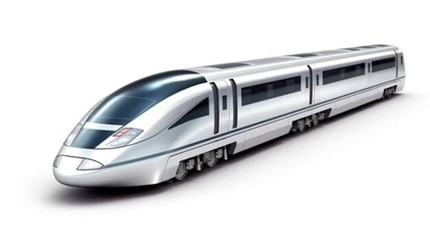 Premium Ai Image Silver Bullet Train Photo Realistic Illustration