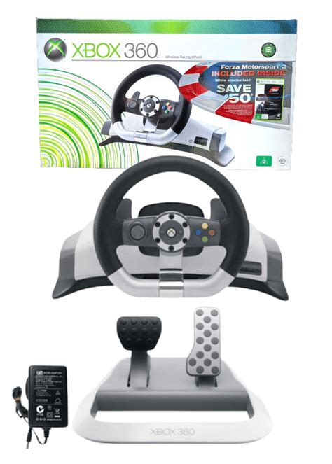 WIRELESS Racing Wheel with Force Feedback + Pedals (XBox 360) - Appleby ...