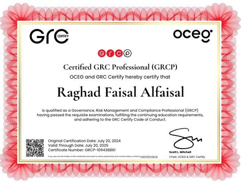Raghad Alfaisal On Linkedin Grcp Oceg