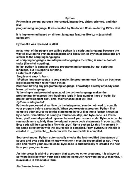 Python 1 Pdf Python Programming Language Scripting Language