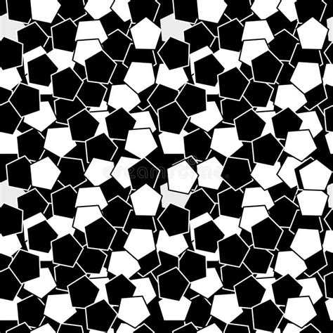 Seamless Black White Polygon Pattern Stock Illustration Illustration