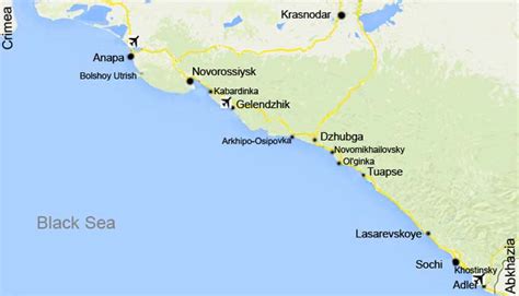 Black Sea Coast Russia And Neighboring Countries Tourist Information