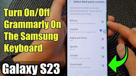 Galaxy S S How To Turn On Off Grammarly On The Samsung Keyboard YouTube