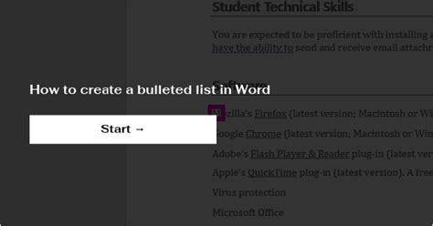 How To Create A Bulleted List In Word